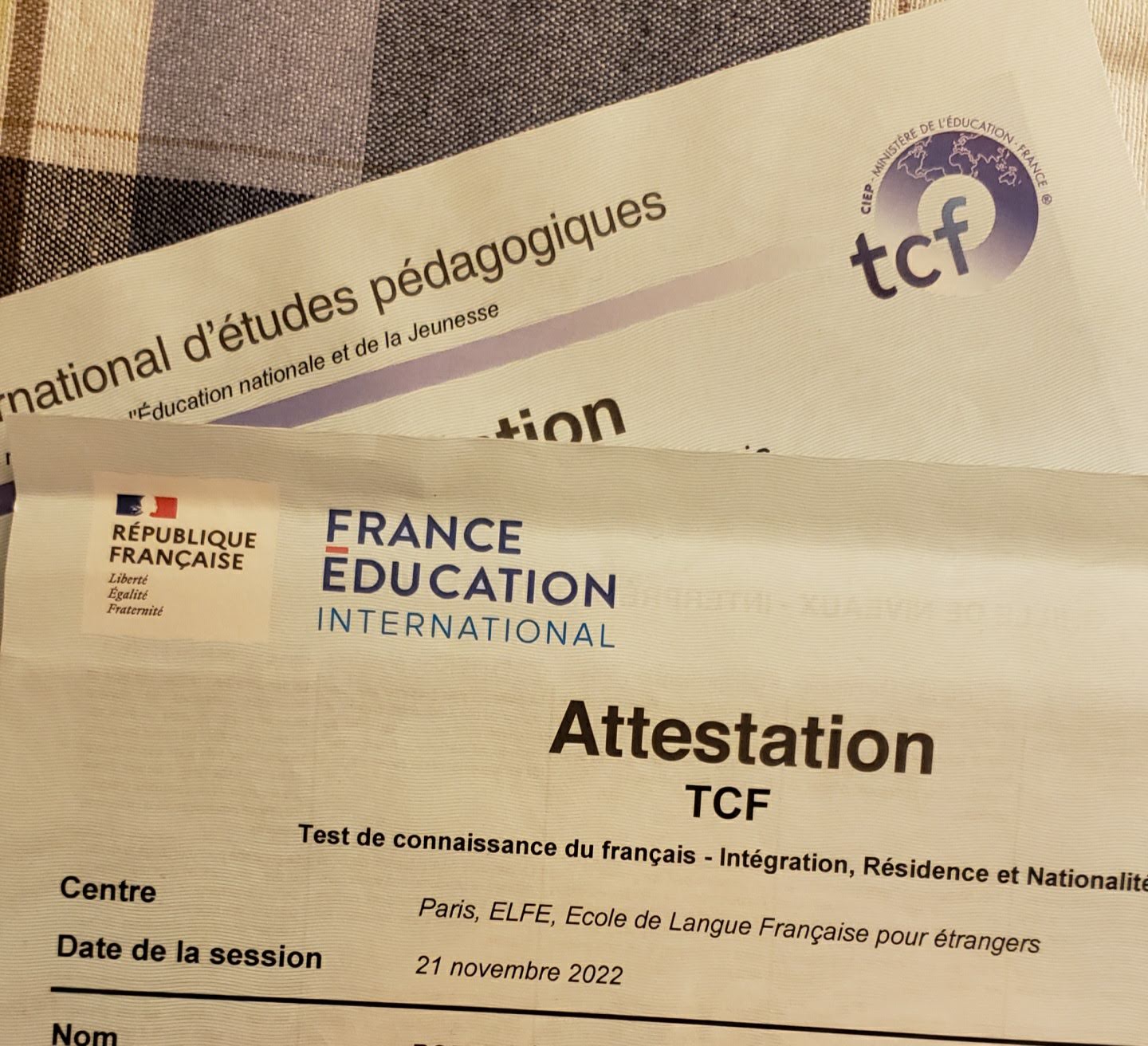 Certificat TCF Test De Connaissance Du Fran ais TCF 58 OFF